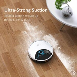 Tesvor Robot Vacuum Cleaner, Robotic Vacuum and Mop, 1800Pa Strong Suction, WiFi/App/Alexa, Quiet, Self-Charging Robotic Vacuum Cleaner