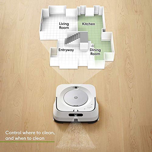 iRobot Braava Jet m6 (6110) Ultimate Robot Mop- Wi-Fi Connected, Precision Jet Spray, Smart Mapping, Works with Alexa, Ideal for Multiple Rooms, Recharges and Resumes (+7 Extra Dry Sweeping Pads)