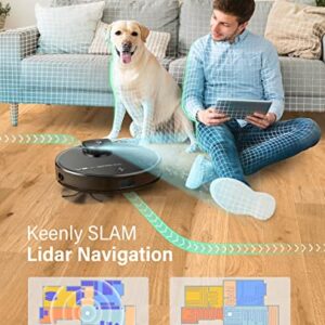 VIOMI V3 Max Robot Vacuum and Mop Combo with Smart Mapping Technology, 2700Pa Robot Vacuum Cleaner Work 300mins with Alexa/Google, Lidar Navigation Robotic Vacuums Cleaner for Pet Hair, Carpets,Floor