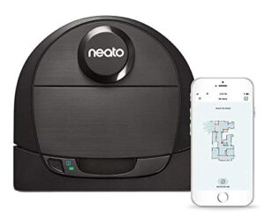 neato robotics d6 connected laser guided robot vacuum for pet hair, works with amazon alexa, black