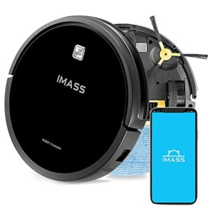 imass robot vacuum and mop,2600pa strong suction, wi-fi connectivity app control, self charging,good for pet hair, care carpet, hardwood, tile floor