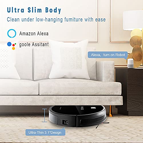 imass Robot Vacuum and Mop,2600PA Strong Suction, Wi-Fi Connectivity App Control, Self Charging,Good for Pet Hair, Care Carpet, Hardwood, Tile Floor