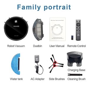 imass Robot Vacuum and Mop,2600PA Strong Suction, Wi-Fi Connectivity App Control, Self Charging,Good for Pet Hair, Care Carpet, Hardwood, Tile Floor