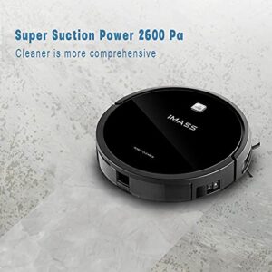 imass Robot Vacuum and Mop,2600PA Strong Suction, Wi-Fi Connectivity App Control, Self Charging,Good for Pet Hair, Care Carpet, Hardwood, Tile Floor