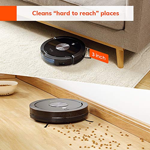 ILIFE A9 Robot Vacuum Cleaner, Wi-Fi Connected, Cellular Dustbin, Strong Suction, 2-in-1 Roller Brush, Automatic Self-Charging, Slim,Quiet, Works with Alexa, for Hard Floors to Medium-Pile Carpets.