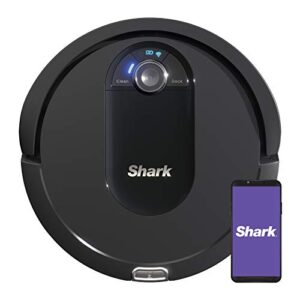 shark av993 iq robot vacuum, self cleaning brushroll, advanced navigation, perfect for pet hair, compatible with alexa, wi fi , black