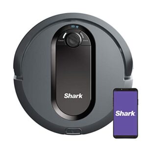 shark iq robot vacuum av970 self cleaning brushroll, advanced navigation, perfect for pet hair, works with alexa, wi fi, xl dust bin, a black finish