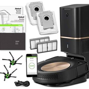 iRobot Roomba s9+ (s955020) Robot Vacuum Bundle with Automatic Dirt Disposal- Wi-Fi Connected, Smart Mapping, Ideal for Pet Hair (+1 Extra Edge-Sweeping Brush, 1 Extra Filter)