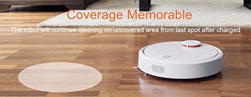 Xiaomi Mi Smart Automated Robot Vacuum Cleaner 1st Generation - Robotic Self-Charging, 5200mAh, 1800Pa Suction, App Control, Path Planning Vaccum Sweeper Easy for Hard Floor and Carpet