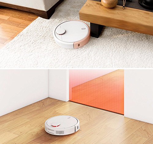 Xiaomi Mi Smart Automated Robot Vacuum Cleaner 1st Generation - Robotic Self-Charging, 5200mAh, 1800Pa Suction, App Control, Path Planning Vaccum Sweeper Easy for Hard Floor and Carpet