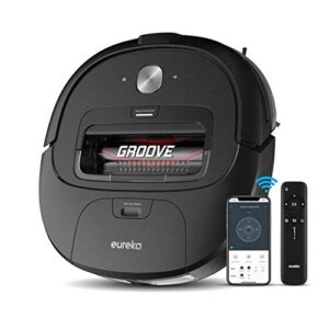 eureka groove robot vacuum cleaner, wi-fi connected, app, alexa & remote controls, self-charging, ner300 , black