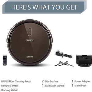 ECOVACS DEEBOT N79S Robotic Vacuum Cleaner with Max Power Suction, Upto 110 Min Runtime, Hard Floors and Carpets, Works with Alexa, App Controls, Self-Charging, Quiet