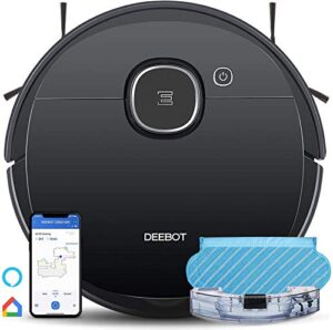 ecovacs deebot ozmo 920 2in1 mopping robotic vacuum with laser navigation, no-go zones, systematic cleaning, multi-floor mapping, works with alexa & app, large, black