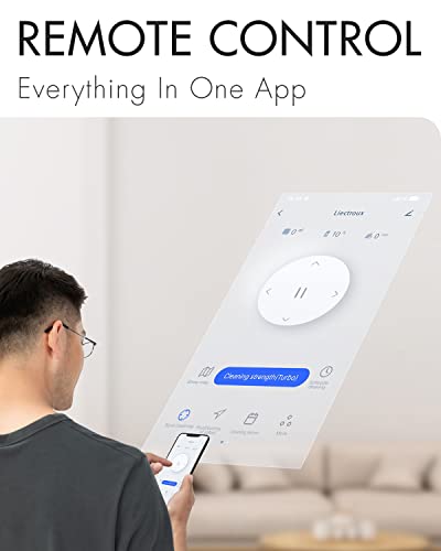 Liectroux C30B Robot Vacuum Cleaner, Smart Dynamic Navigation, Super Smart Partition, with Memory, WiFi App Control, 5000Pa Strong Suction, Smart Wet Mopping, Works with Alexa and Google Assistant