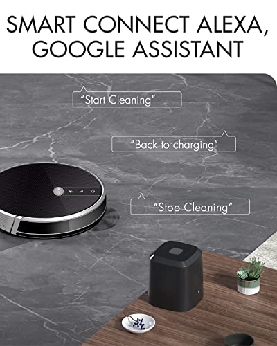 Liectroux C30B Robot Vacuum Cleaner, Smart Dynamic Navigation, Super Smart Partition, with Memory, WiFi App Control, 5000Pa Strong Suction, Smart Wet Mopping, Works with Alexa and Google Assistant