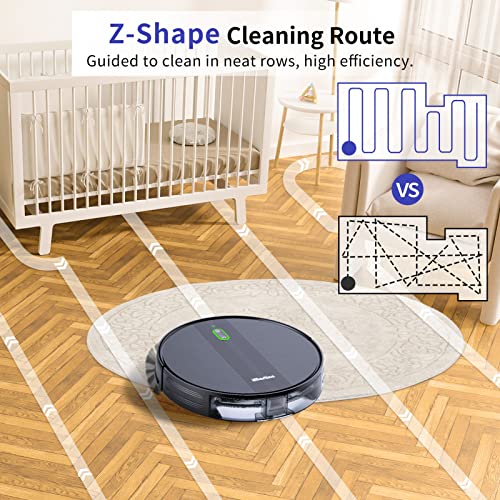 iMartine Robot Vacuum and Mop Cleaner with Boundary Strips, 2200Pa Strong Suction, Quiet, Slim, Self-Charging Robotic Vacuums, Ideal for Pet Hair, Hard Floors, Medium Pile Carpets, Works with Alexa