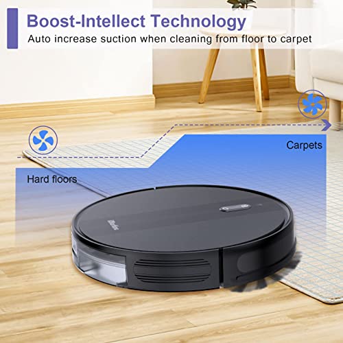 iMartine Robot Vacuum and Mop Cleaner with Boundary Strips, 2200Pa Strong Suction, Quiet, Slim, Self-Charging Robotic Vacuums, Ideal for Pet Hair, Hard Floors, Medium Pile Carpets, Works with Alexa