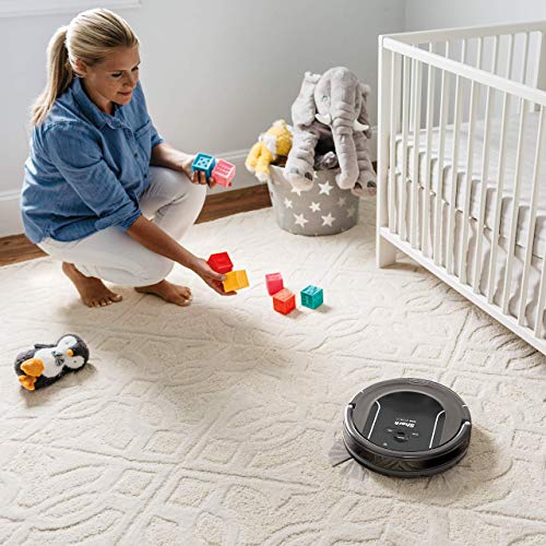 Shark ION Robot Vacuum R85 WiFi-Connected with Powerful Suction, XL Dust Bin, Self-Cleaning Brushroll and Voice Control with Alexa or Google Assistant (RV850) (Renewed)