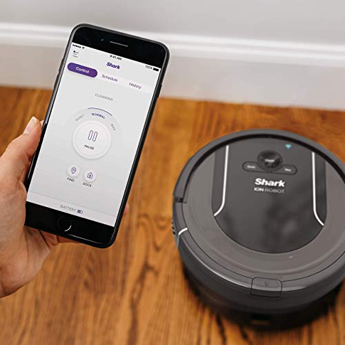 Shark ION Robot Vacuum R85 WiFi-Connected with Powerful Suction, XL Dust Bin, Self-Cleaning Brushroll and Voice Control with Alexa or Google Assistant (RV850) (Renewed)