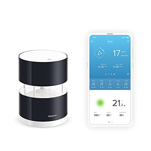 Wireless Anemometer with Wind Speed and Direction Sensor – Wind Gauge for Netatmo Weather Station