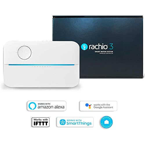 Rachio 8ZULW-C 3rd Generation: Smart, 8 Zone Sprinkler Controller, Works with Alexa