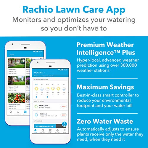 Rachio 8ZULW-C 3rd Generation: Smart, 8 Zone Sprinkler Controller, Works with Alexa