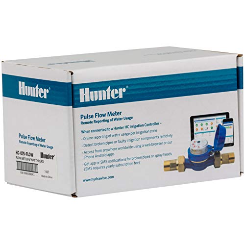 Hunter Industries HC100FLOW Hydrawise 1" HC Flow Meter Irrigation Sensor, Blue