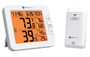 ambient weather ws-8482 7-channel wireless internet remote monitoring weather station with indoor/outdoor temperature & humidity, compatible with alexa, white