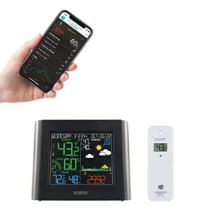 la crosse technology v10-th-int v10-th wireless wifi weather station , black