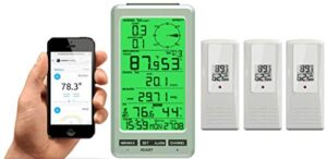 ambient weather ws-50-f007th-x3 wifi smart weather station receiver w/ 3 outdoor thermo-hygrometers