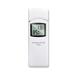 ecowitt wh32 wireless outdoor temperature and humidity sensor, thermometer and hygrometer gauge with lcd display, default degree fahrenheit, remote app monitoring