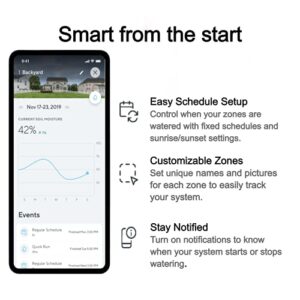 Wyze WSPRK1 Smart Controller , Smart Sprinkler Timer with EPA Watersense , 8-Zone WiFi (1 Year of Automatic Weather-Based Watering with Sprinkler Plus Included), Black