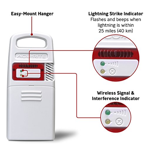 AcuRite 06045M Lightning Detector Sensor with Temperature and Humidity