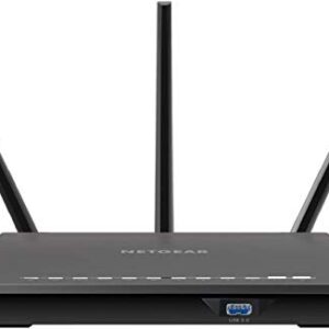 NETGEAR Nighthawk Smart Wi-Fi Router (R7000) - AC1900 Wireless Speed (Up to 1900 Mbps) | Up to 1800 Sq Ft Coverage & 30 Devices | 4 x 1G Ethernet and 2 USB ports | Armor Security