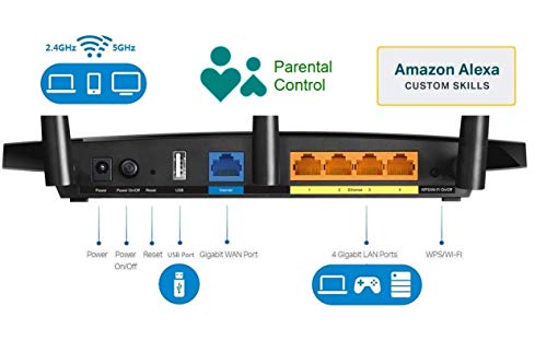 TP-Link AC1750 Smart WiFi Router (Archer A7) -Dual Band Gigabit Wireless Internet Router for Home, Works with Alexa, VPN Server, Parental Control, QoS