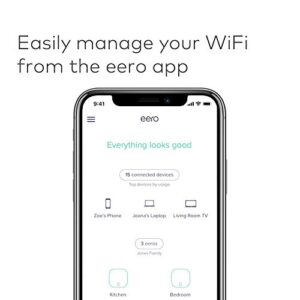 Amazon eero mesh WiFi system – router replacement for whole-home coverage (3-pack)