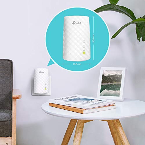 TP-Link AC750 WiFi Extender (RE220), Covers Up to 1200 Sq.ft and 20 Devices, Up to 750Mbps Dual Band WiFi Range Extender, WiFi Booster to Extend Range of WiFi Internet Connection