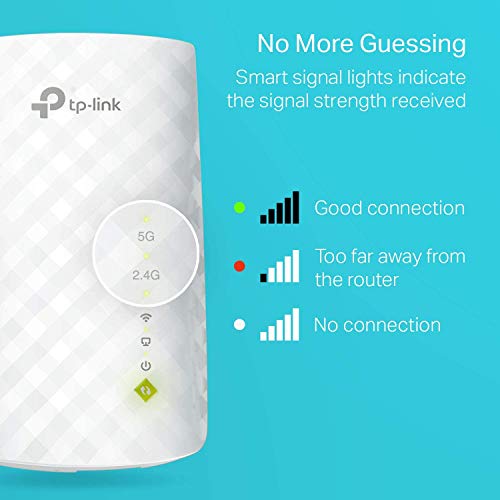 TP-Link AC750 WiFi Extender (RE220), Covers Up to 1200 Sq.ft and 20 Devices, Up to 750Mbps Dual Band WiFi Range Extender, WiFi Booster to Extend Range of WiFi Internet Connection