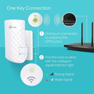 TP-Link AC750 WiFi Extender (RE220), Covers Up to 1200 Sq.ft and 20 Devices, Up to 750Mbps Dual Band WiFi Range Extender, WiFi Booster to Extend Range of WiFi Internet Connection