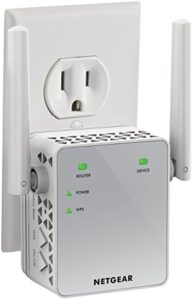 netgear wi-fi range extender ex3700 – coverage up to 1000 sq ft and 15 devices with ac750 dual band wireless signal booster & repeater (up to 750mbps speed), and compact wall plug design