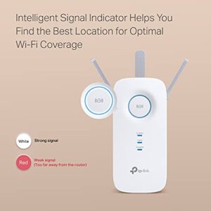 TP-Link AC1900 WiFi Extender (RE550), Covers Up to 2800 Sq.ft and 35 Devices, 1900Mbps Dual Band Wireless Repeater, Internet Booster, Gigabit Ethernet Port