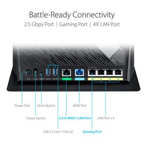 ASUS AX5700 WiFi 6 Gaming Router (RT-AX86U) - Dual Band Gigabit Wireless Internet Router, NVIDIA GeForce NOW, 2.5G Port, Gaming & Streaming, AiMesh Compatible, Included Lifetime Internet Security