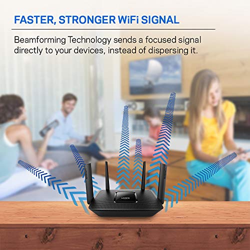 Linksys EA8300 Max-Stream: AC2200 Tri-Band Wi-Fi Router for Wireless Home Network, Uninterrupted Gaming and Streaming, MU-MIMO (Black)