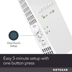 NETGEAR WiFi Mesh Range Extender EX6250 - Coverage up to 2000 sq.ft. and 32 devices with AC1750 Dual Band Wireless Signal Booster & Repeater (up to 1750Mbps speed), plus Mesh Smart Roaming