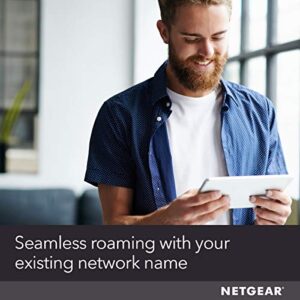 NETGEAR WiFi Mesh Range Extender EX6250 - Coverage up to 2000 sq.ft. and 32 devices with AC1750 Dual Band Wireless Signal Booster & Repeater (up to 1750Mbps speed), plus Mesh Smart Roaming