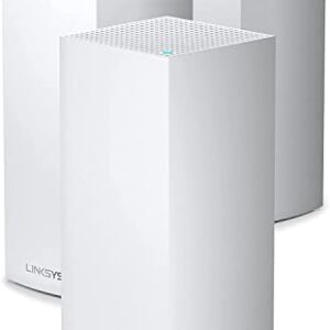 Linksys MX12600 Velop Intelligent Mesh WiFi 6 System: AX4200, Tri-Band Wireless Network for Full-Speed Home Coverage, 8,100 sq ft (White, 3-Pack)