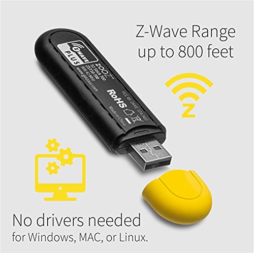 Zooz 700 Series Z-Wave Plus S2 USB Stick ZST10 700, Great for DIY Smart Home (Use with Home Assistant or HomeSeer Software)