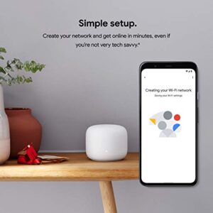 Google Nest WiFi Router – 4x4 AC2200 Mesh Wi-Fi Router with 2200 sq ft Coverage (Renewed)