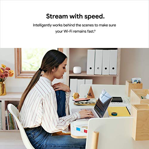 Google Nest WiFi Router – 4x4 AC2200 Mesh Wi-Fi Router with 2200 sq ft Coverage (Renewed)