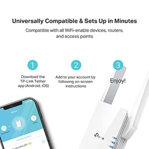 TP-Link AX1800 WiFi 6 Extender(RE605X)-Internet Booster, Covers up to 1500 sq.ft and 30 Devices,Dual Band Repeater up to 1.8Gbps Speed, AP Mode, Gigabit Port